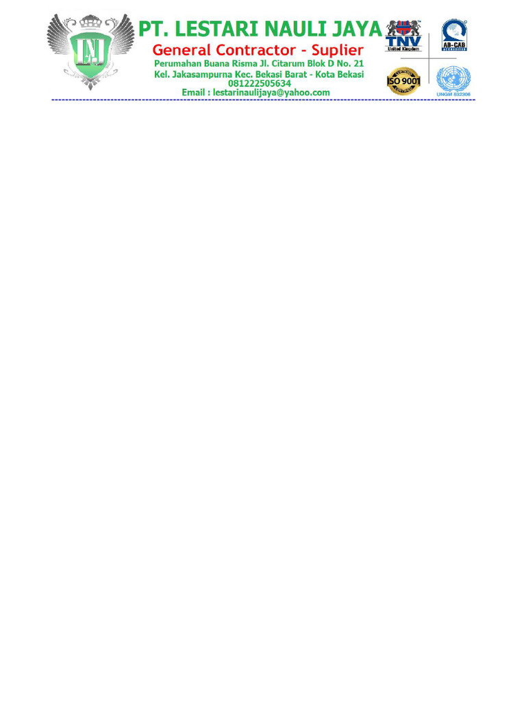 Kop Surat Lestari Nauli Jaya | PDF