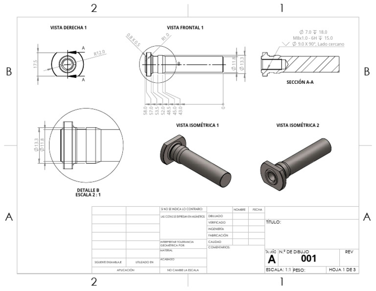 Perno 1 - JAP | PDF | Dibujo técnico | Infografia