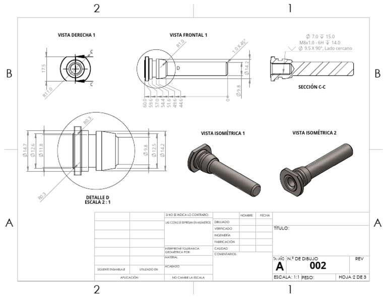 Perno 2 - JAP | PDF | Dibujo técnico | Infografia