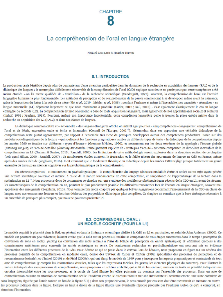 Chapitre 8 - Compréhension de Loral | PDF
