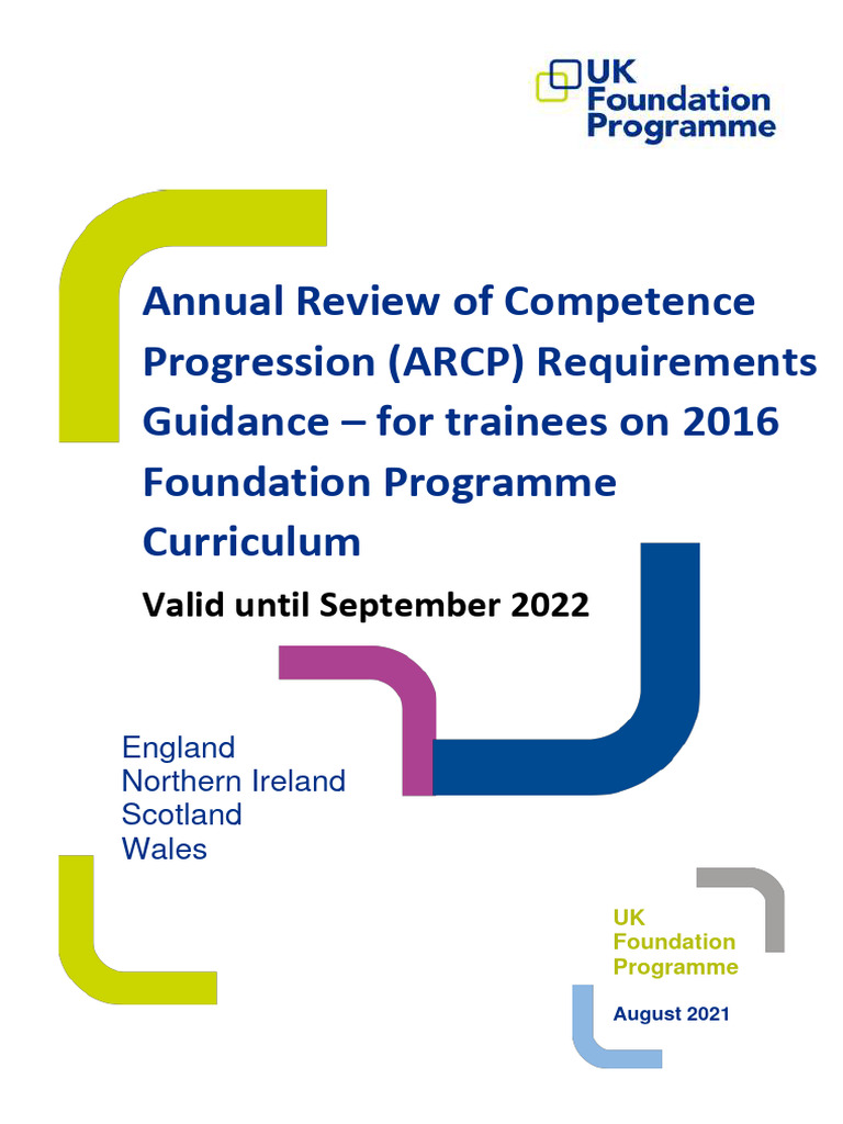 UKFPO ARCP Requirements For Foundation Trainees On 2016 Curriculum ...