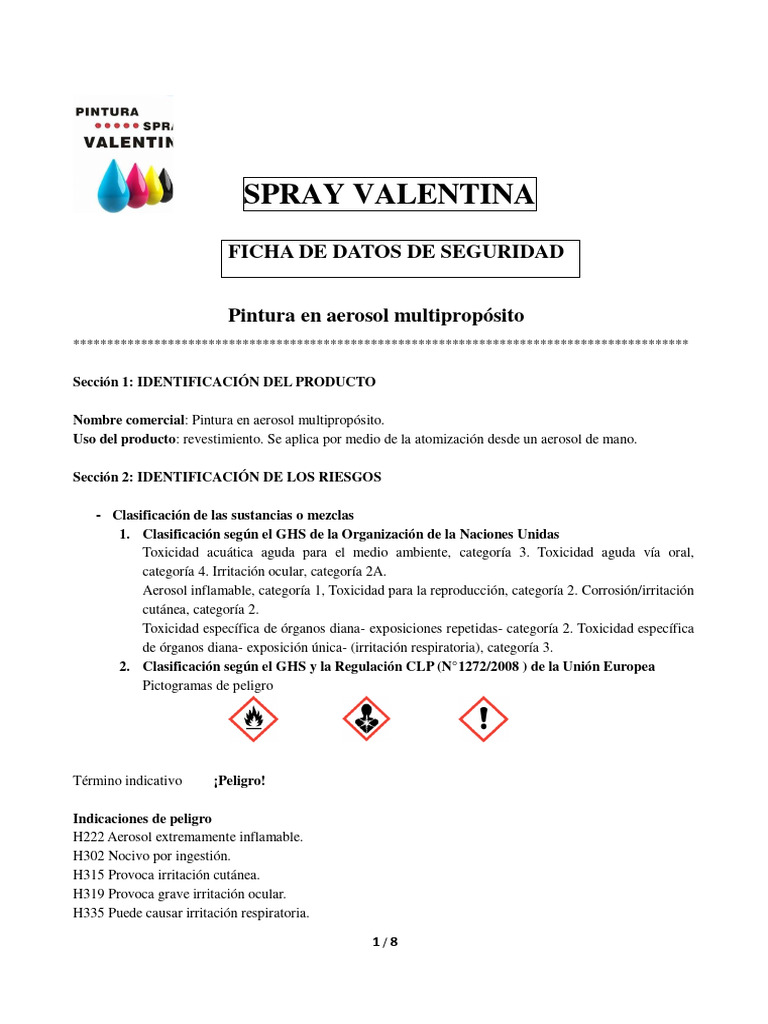 HDS Spray - Valentina | PDF