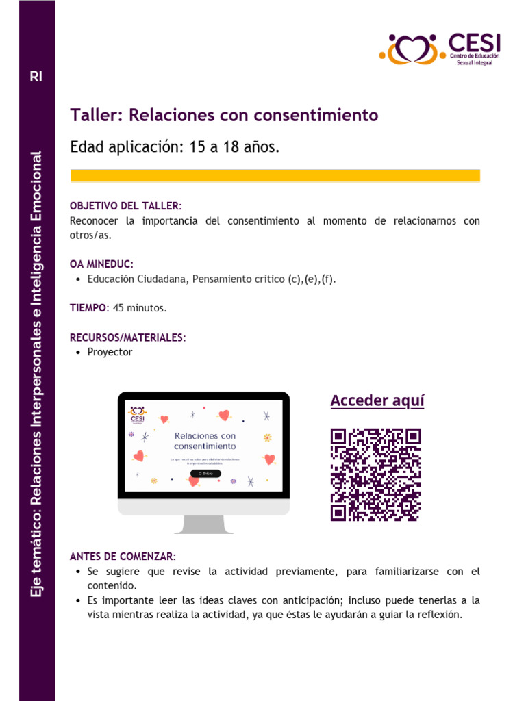 Relaciones Con Consentimiento CESI - Material Gratuito | PDF | Inteligencia emocional | Inteligencia