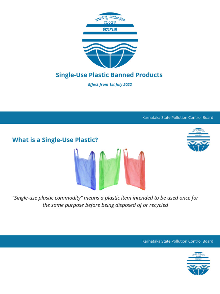 Karnataka's Single-Use Plastic Ban 2022 | PDF | Plastic | Waste Management