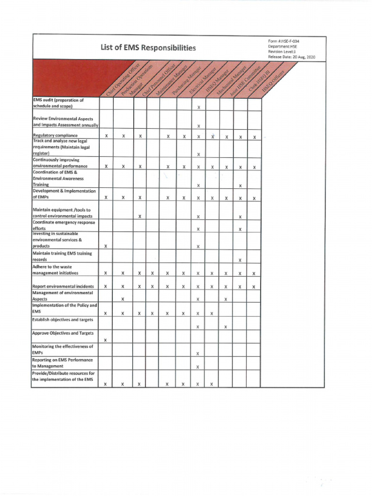EMS Roles & Responsibilities 2022 | PDF