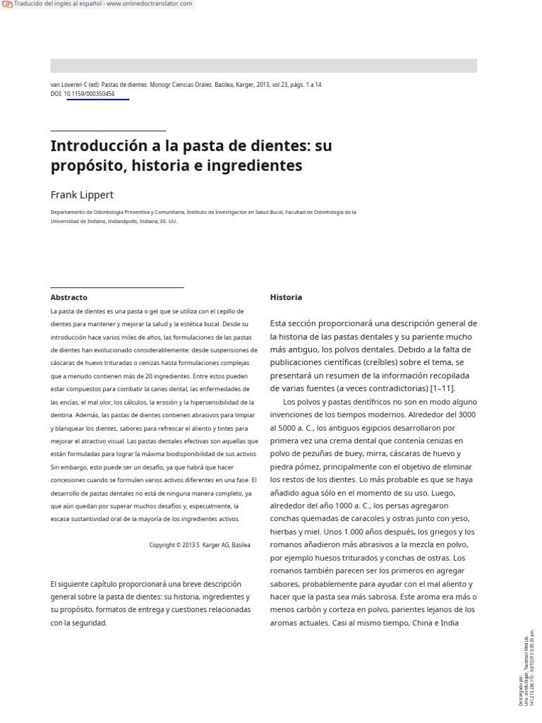 Introduction Toothpaste Articulo - En.es | PDF