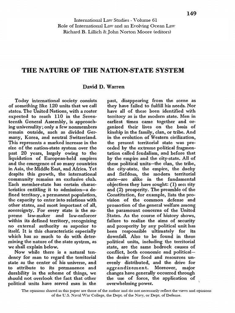 The Nature of The Nation State System | PDF | Holy Roman Empire | Holy ...