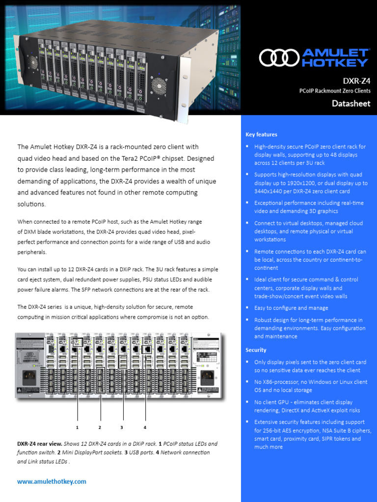 Thin Client DXR-Z4 Datasheet DS-RZR4-0001 2.0 January 2022 | PDF | Usb ...
