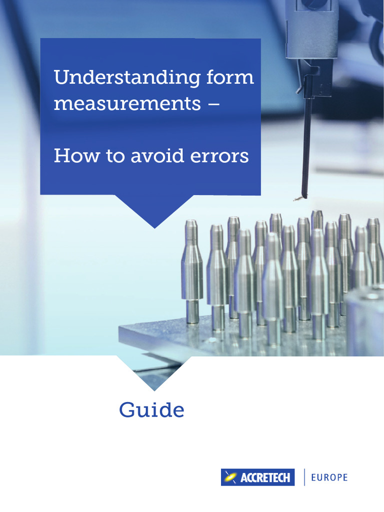 ACCRETECH Guide Measuring Forms EN | PDF | Engineering Tolerance | Angle
