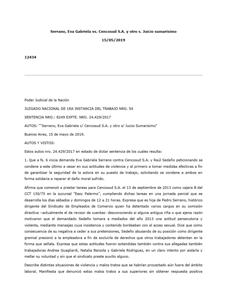 Serrano - JNT 54 - 15 Mayo | PDF | Justicia | Crimen y violencia