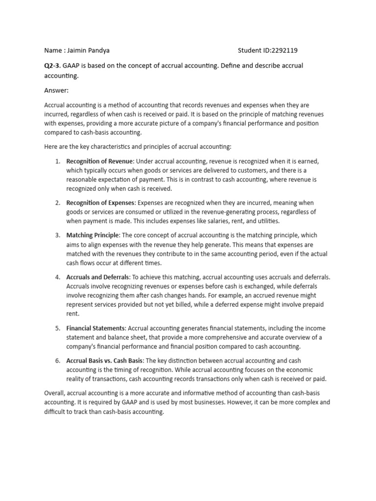 Assignment 2 - Jaimin Pandya | PDF | Debits And Credits | Deferral