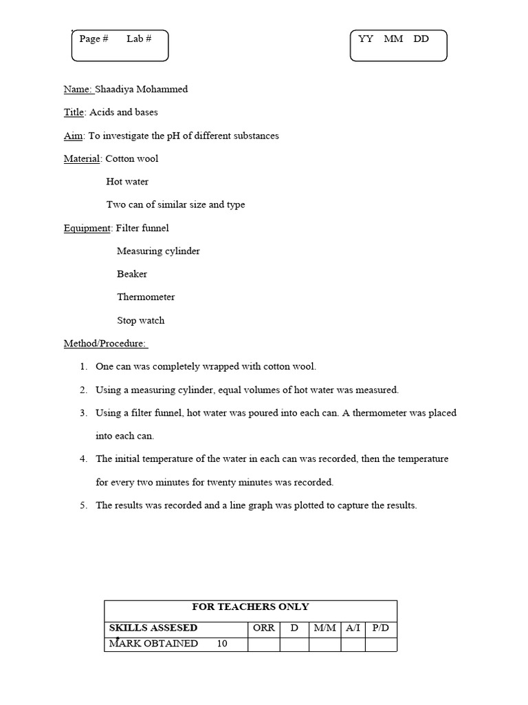 Science SBA #12 Insulators | PDF | Thermal Insulation | Temperature
