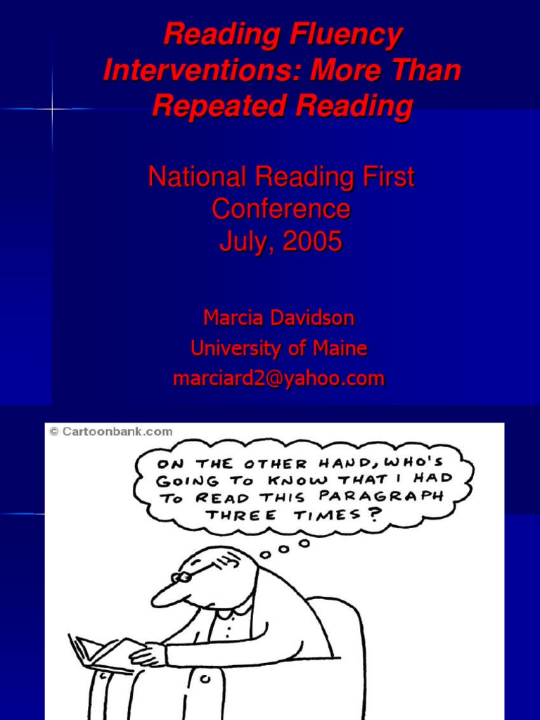 Reading Fluency Interventions Overview | PDF | Phonics | Reading (Process)
