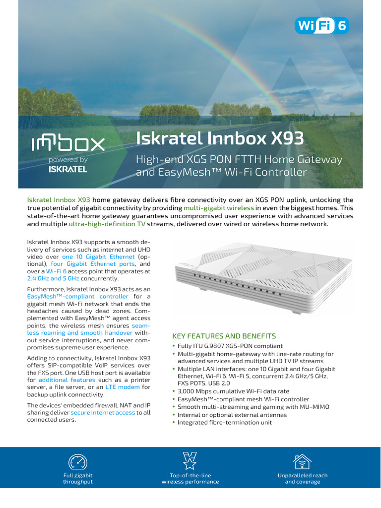 Innbox X93 - Datasheet EN 104 | PDF | Wi Fi | Wireless Lan