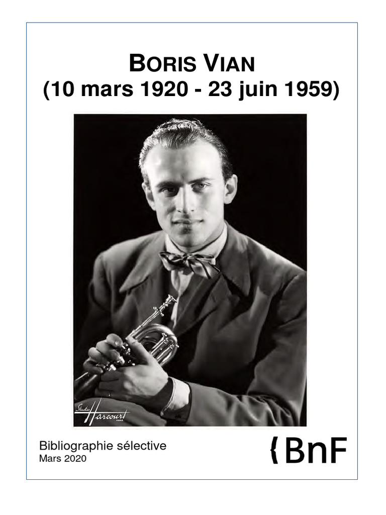 Biblio Boris Vian Mars20 | PDF