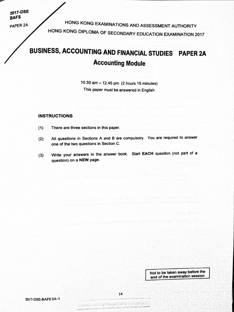 BAFS2017 - P2A - HKEAA Ver - Eng | PDF