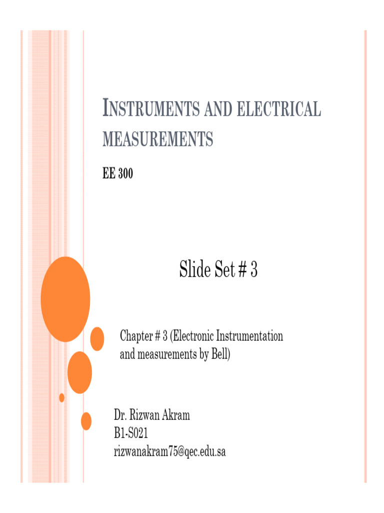 Lecture 3 Ammeter Voltemeter Pdf Voltage Electrical Resistance
