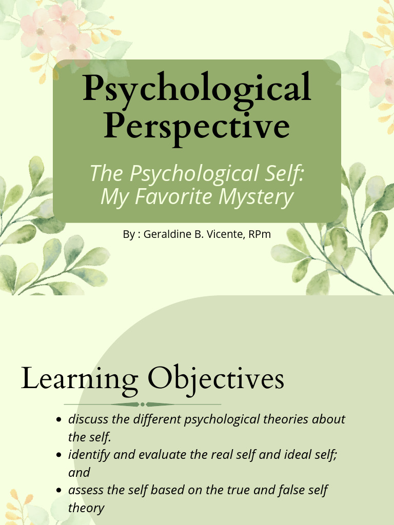 65d8b3cf7be8d70016212f17-1708700799-Chapter 4 - Psychological Perspectives | PDF | Self Esteem ...