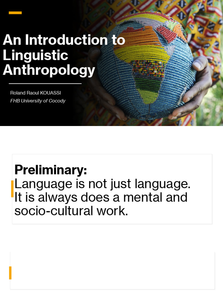 863 Introduction To Linguistic Anthropology | PDF | Anthropology ...