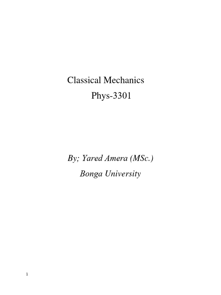 Classical Mechanics | PDF | Momentum | Force