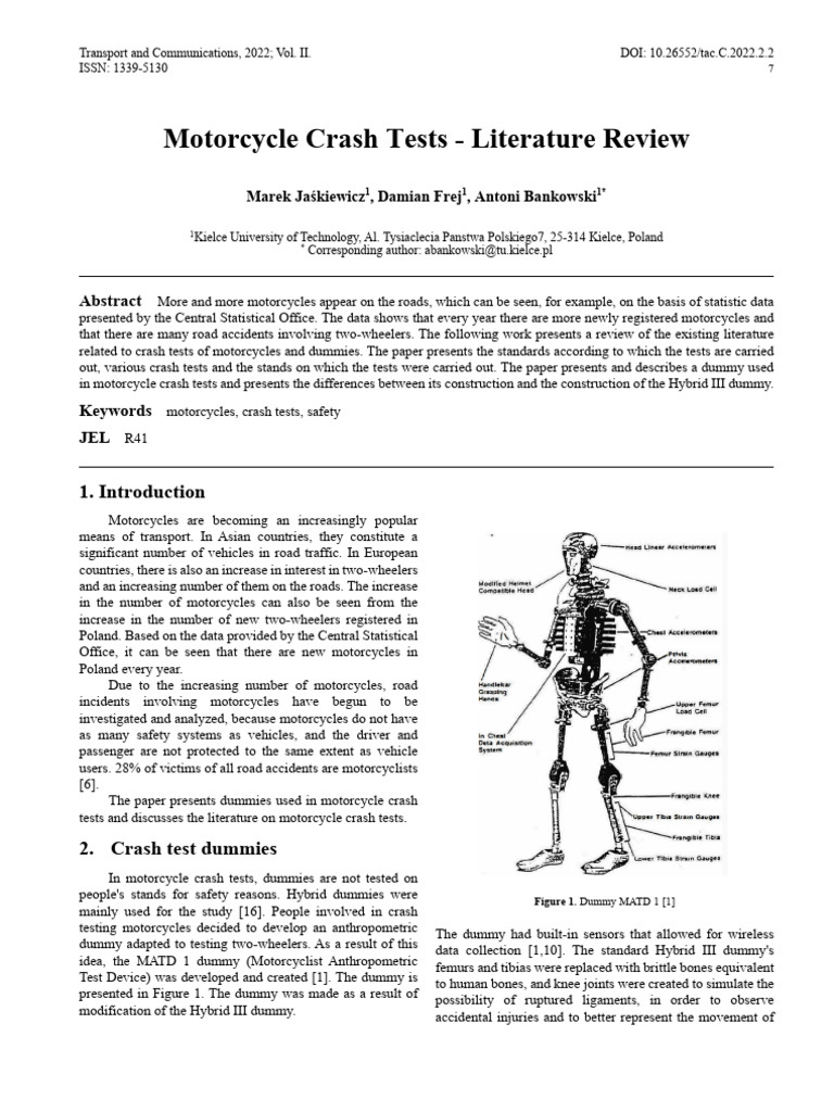 Motorcycle Crash Test Review | PDF | Traffic Collision | Motorcycle