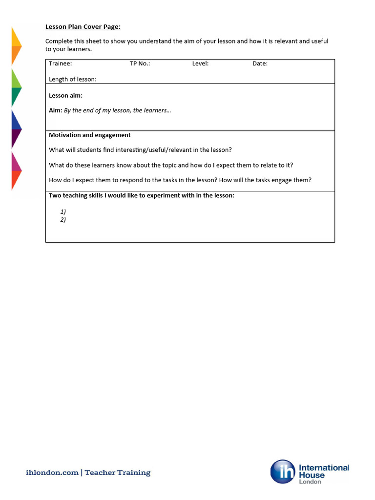 Lesson Plan For CELTA | PDF