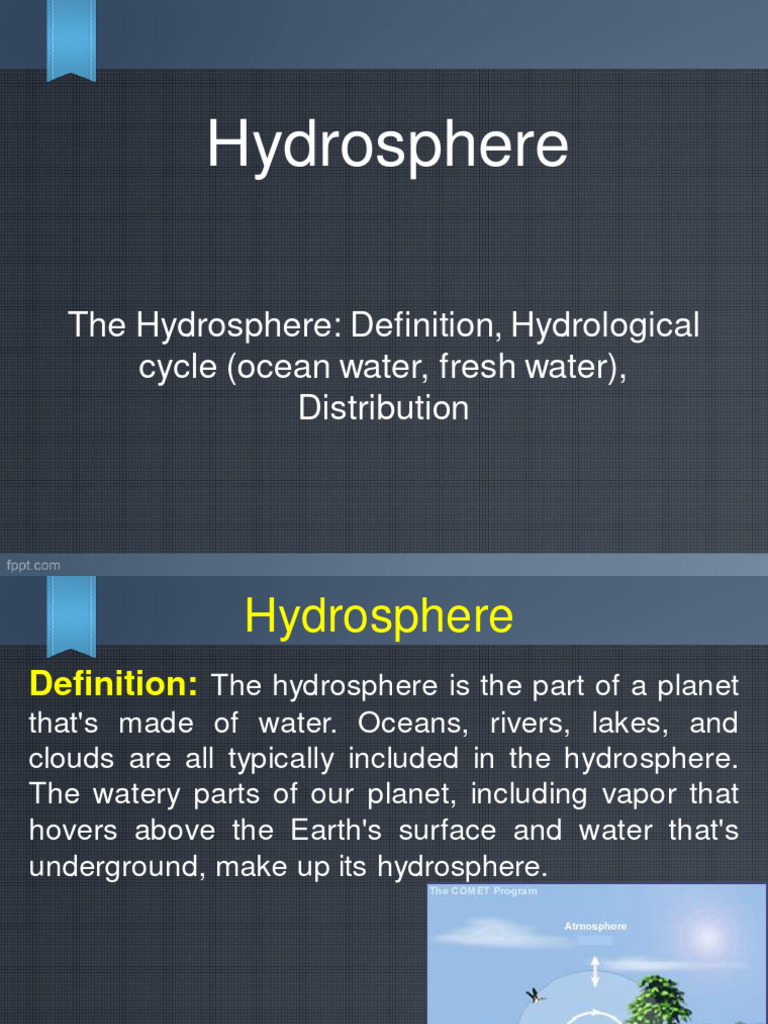 HYDROSPHERE | PDF | Water Cycle | Water