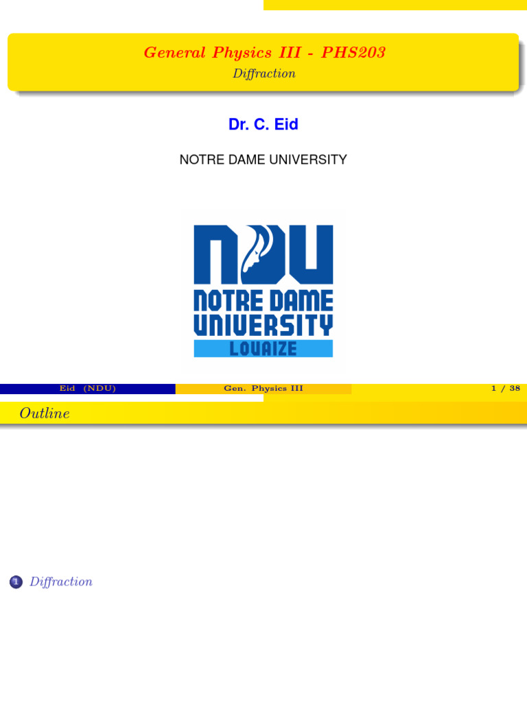 Diffraction Pdf Diffraction Wavelength