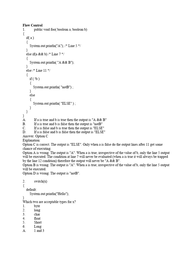 Flow Control | PDF | Boolean Data Type | Control Flow