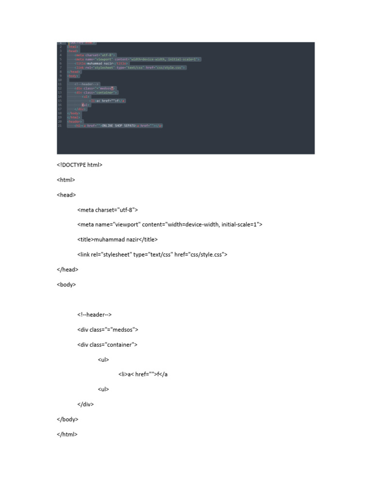Online Shop Sepatu Vscode | PDF