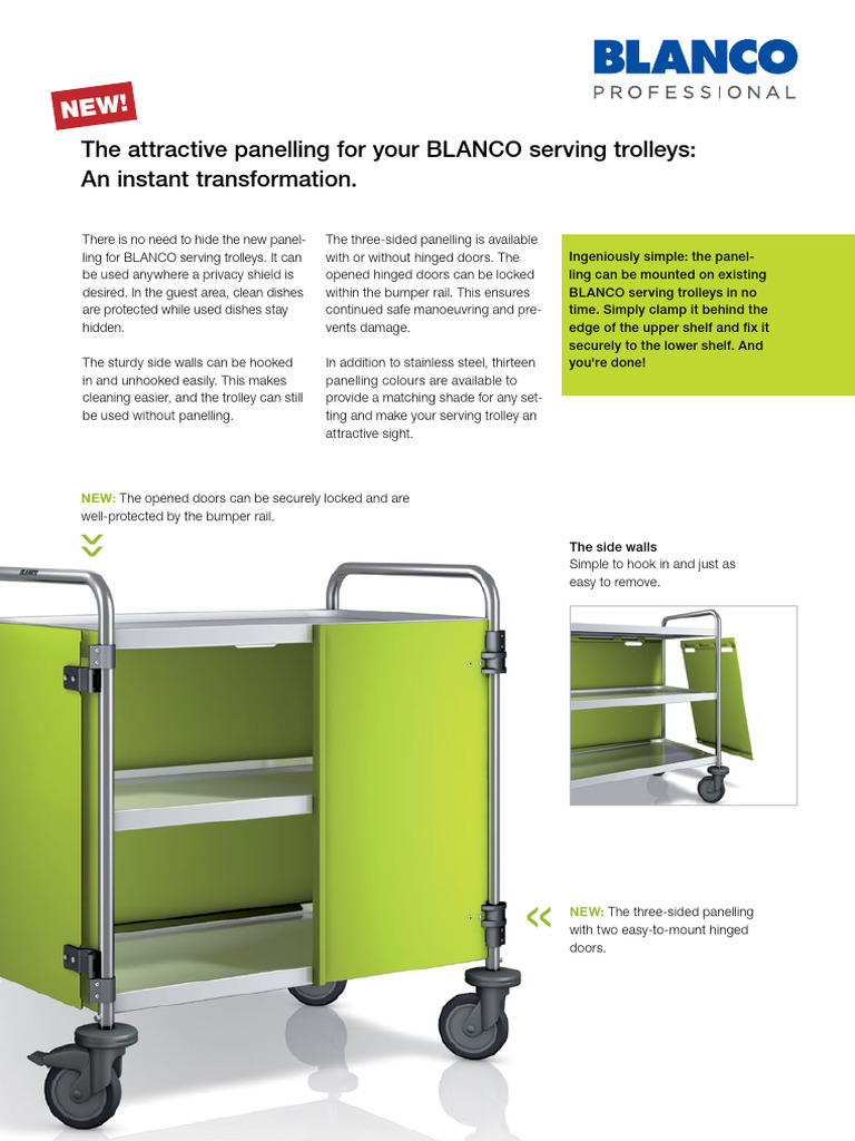 BLANCO Serving Trolley Panelling Options | PDF