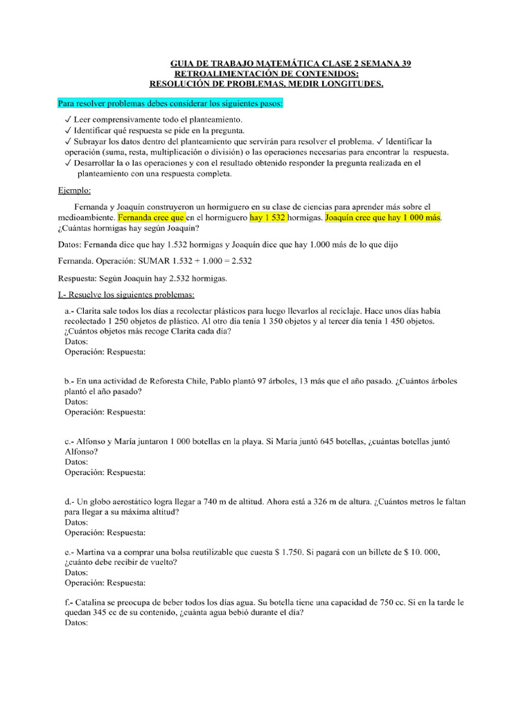 Matematica Cuarto Basico | PDF
