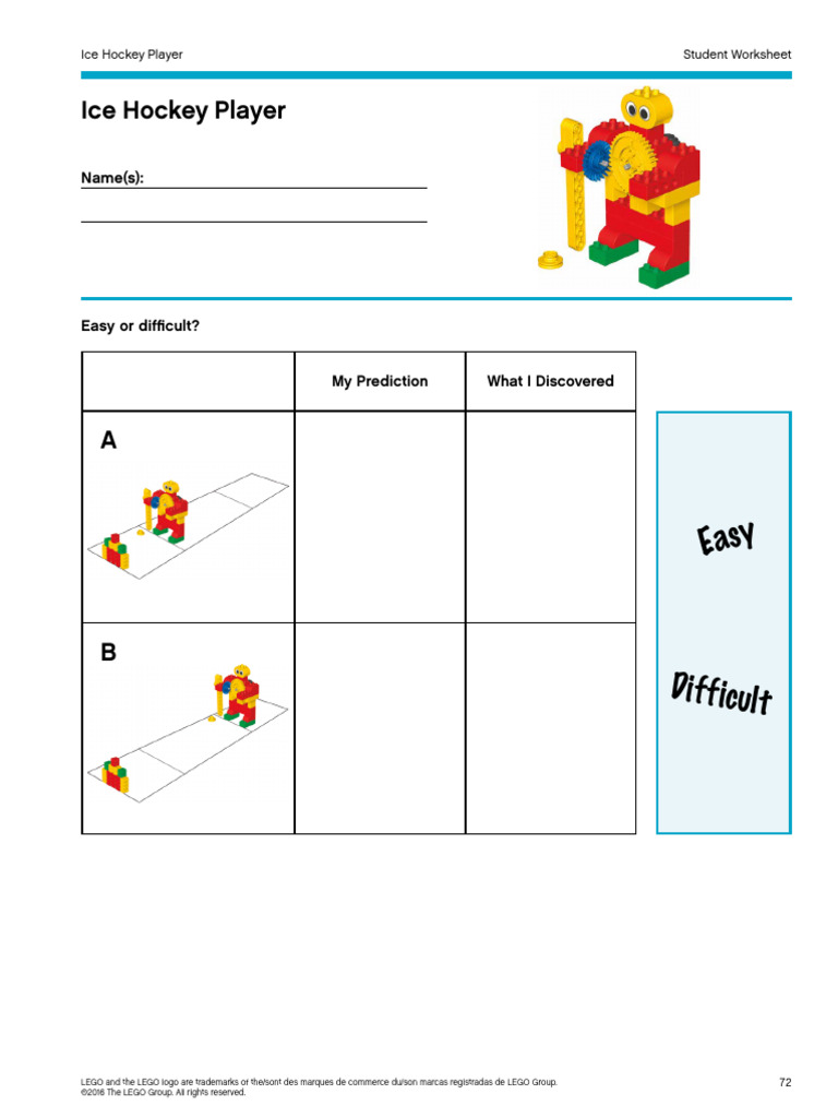 Ice Hockey Worksheet | PDF