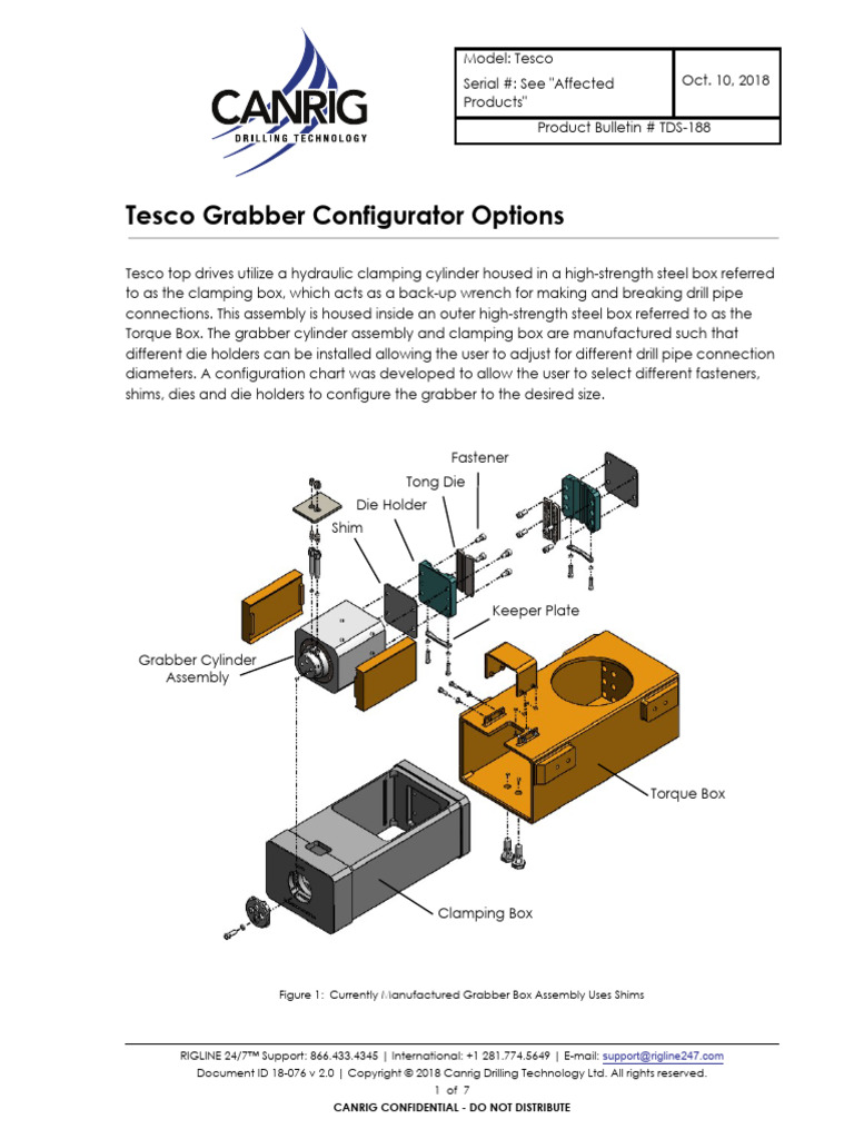 Top Drive pb188 - Tesco Grabber Configurator Options | PDF