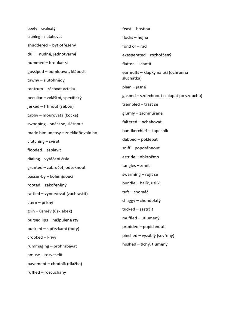 English - Vocabulary of Harry Potter | PDF