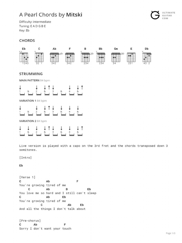 a pearl chords | PDF