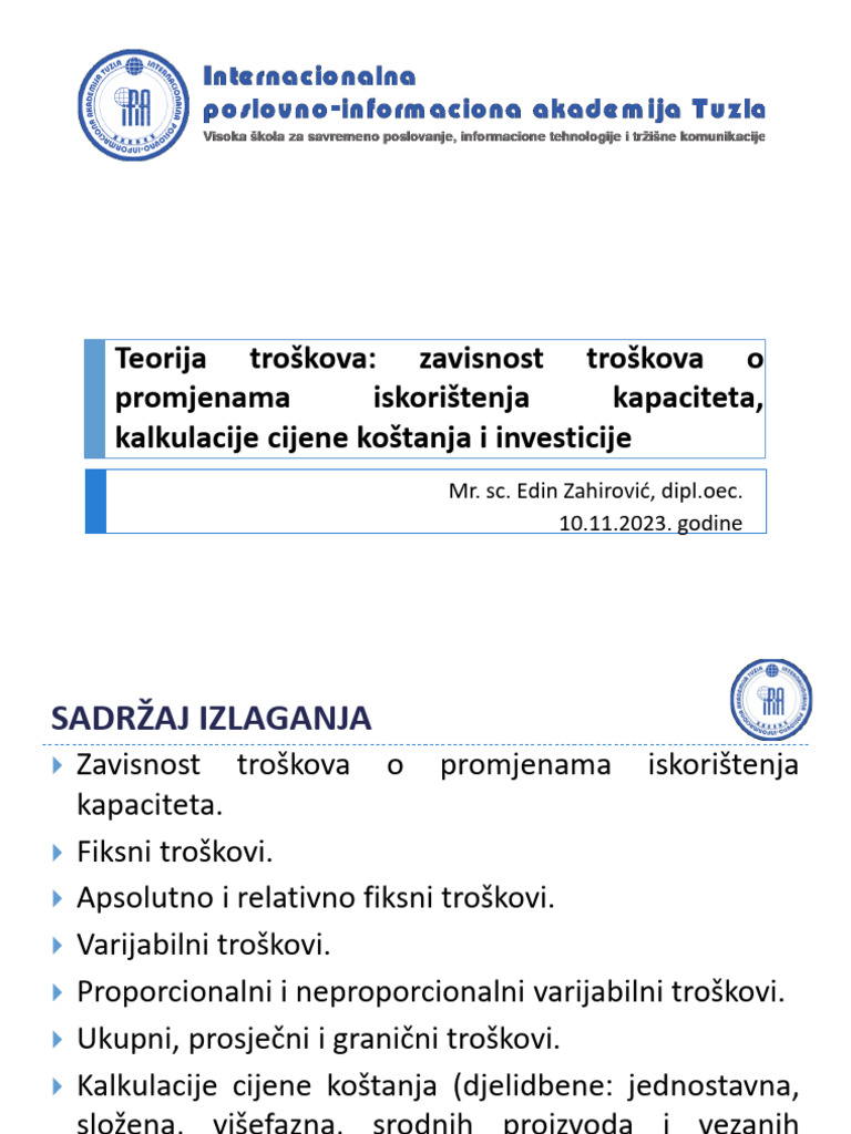 Troskovi 2 10.11.2023 | PDF