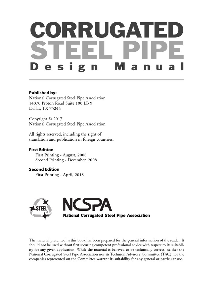 Corrugated Steel Pipe Design | PDF | Stormwater | Surface Runoff