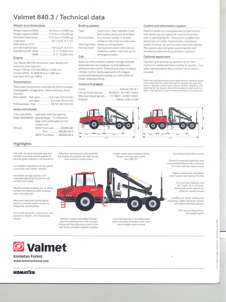 Technical Data Valmet 840.3 - Eng | PDF