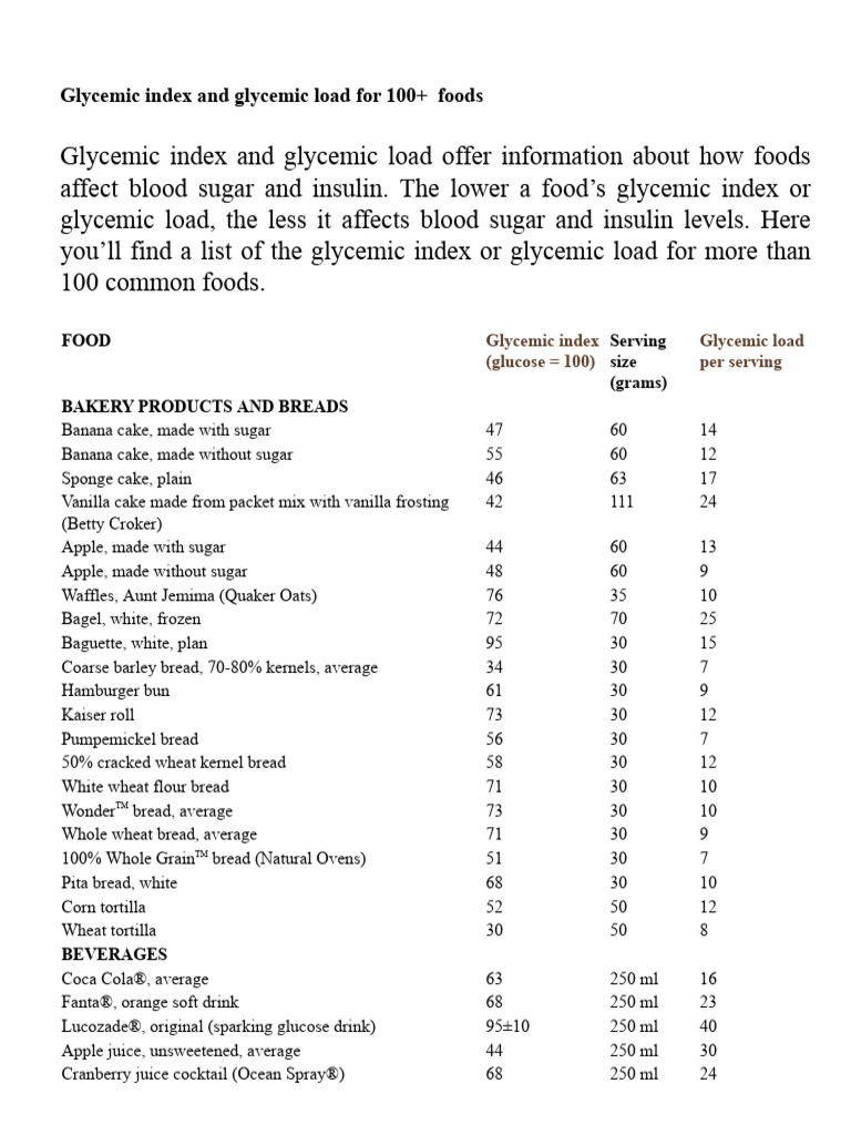 Nutrient | PDF | Glycemic Load | Glycemic Index