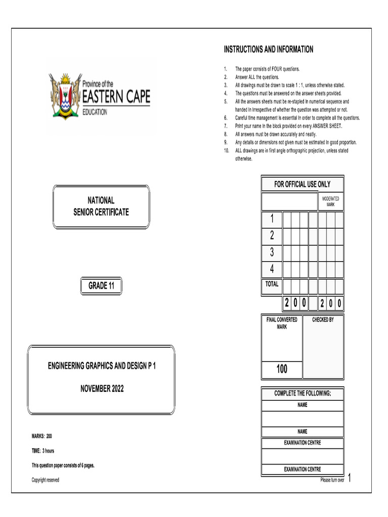 EGD P1 GR11 QP NOV2022 - English | PDF
