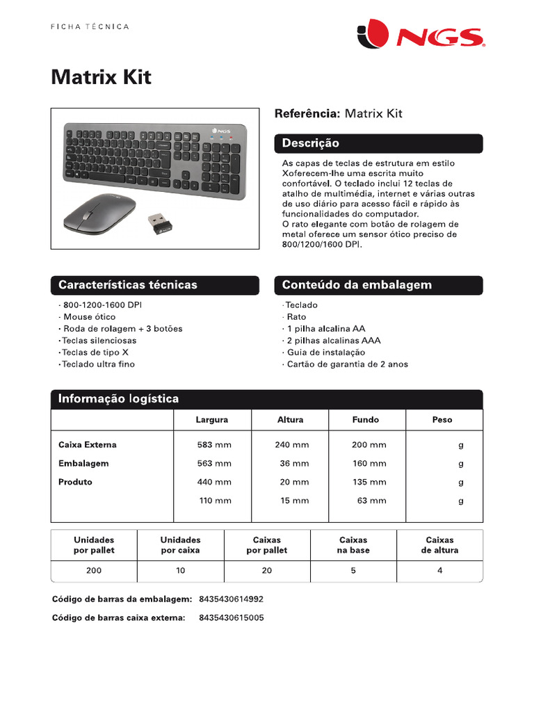 Ngs Wireless Kit Matrix Kit-Pt | PDF