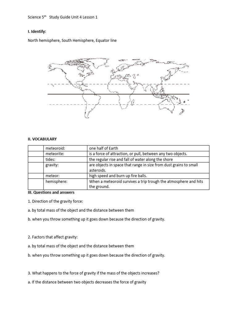 5th Grade Science: Gravity & Tides Guide | PDF | Gravity | Tide