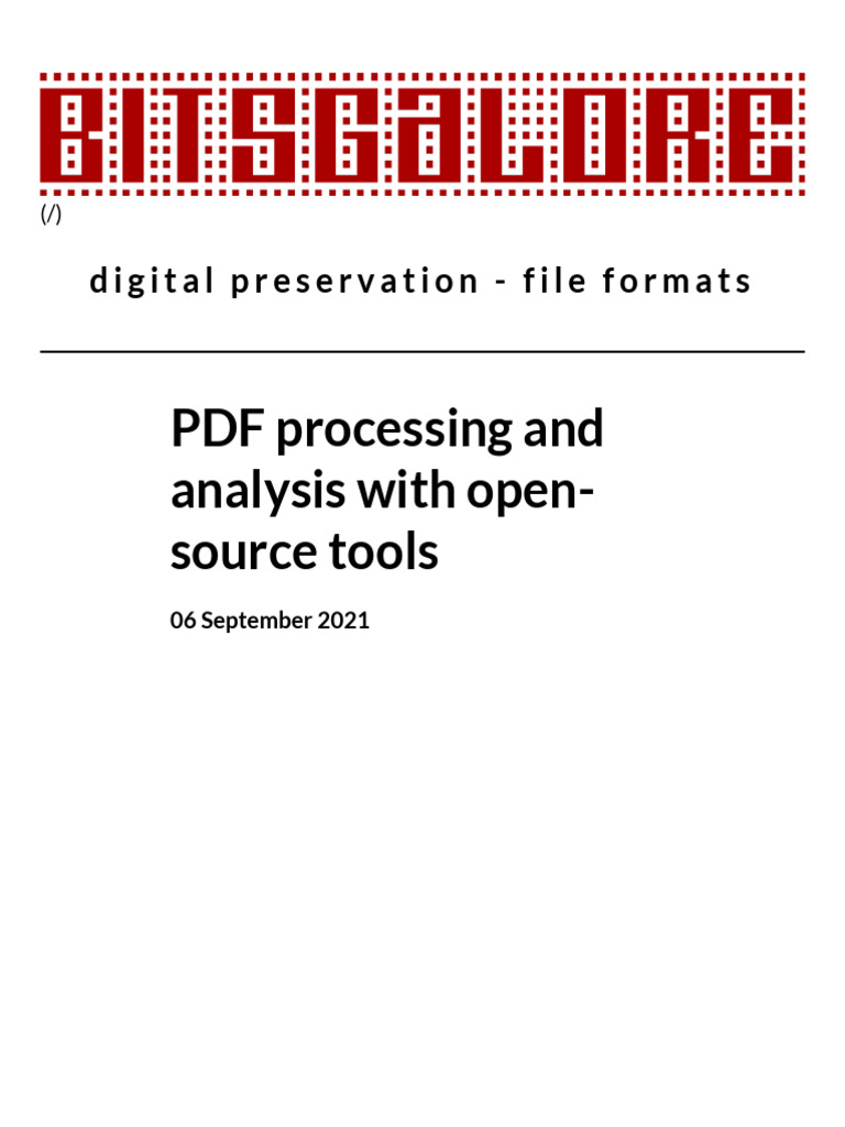 PDF Processing and Analysis With Open-Source Tools | PDF | Computing ... PDF Processing and Analysis With Open-Source Tools | PDF | Computing ...
