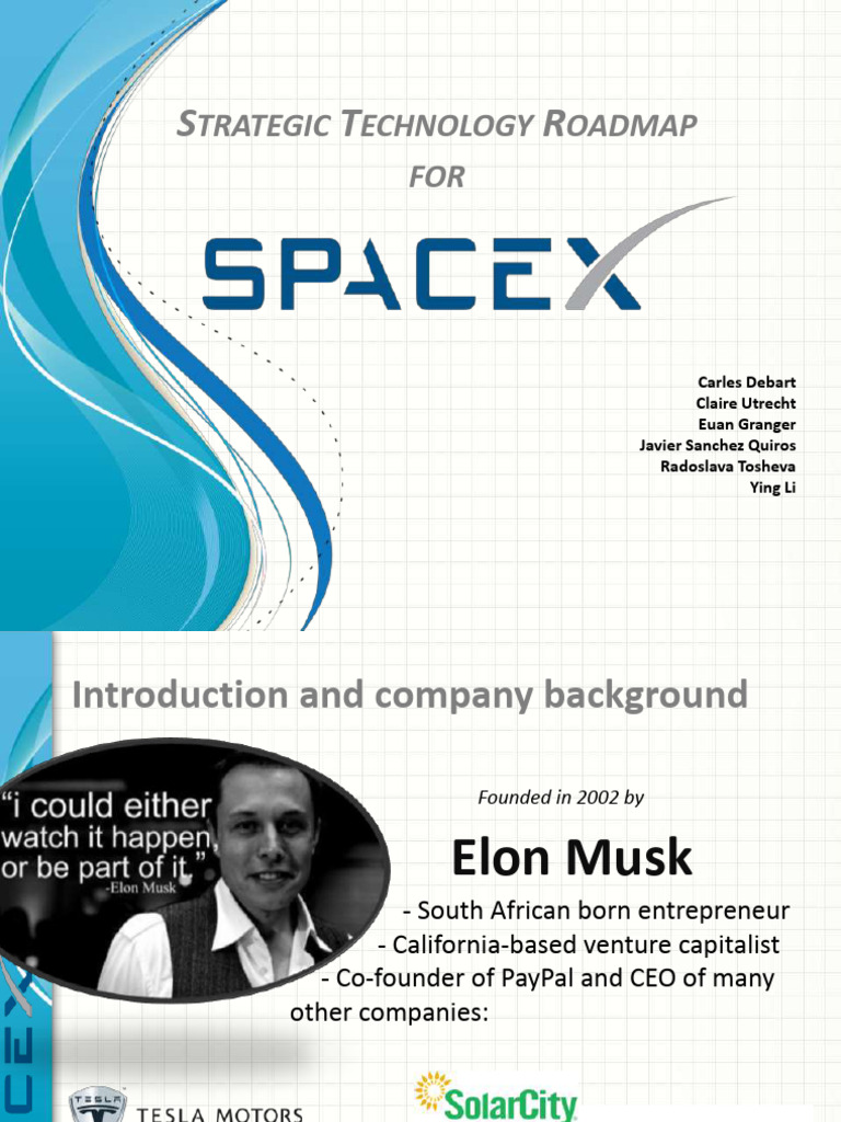 SpaceX Strategic Technology Roadmap | PDF | Nasa | Space X