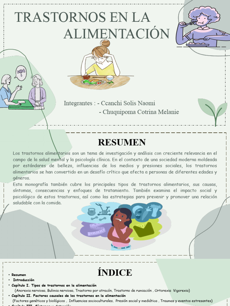 trastornos alimenticios | PDF | Desorden alimenticio | Trastorno depresivo mayor