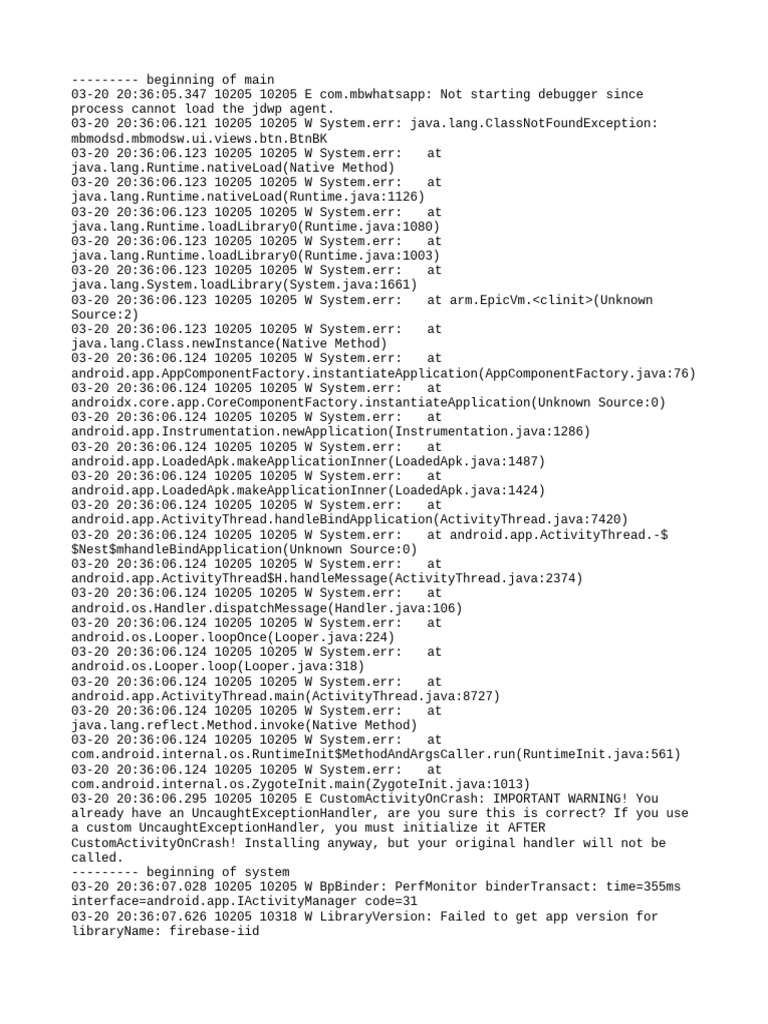 Logcat | PDF | Java (Programming Language) | Android (Operating System)
