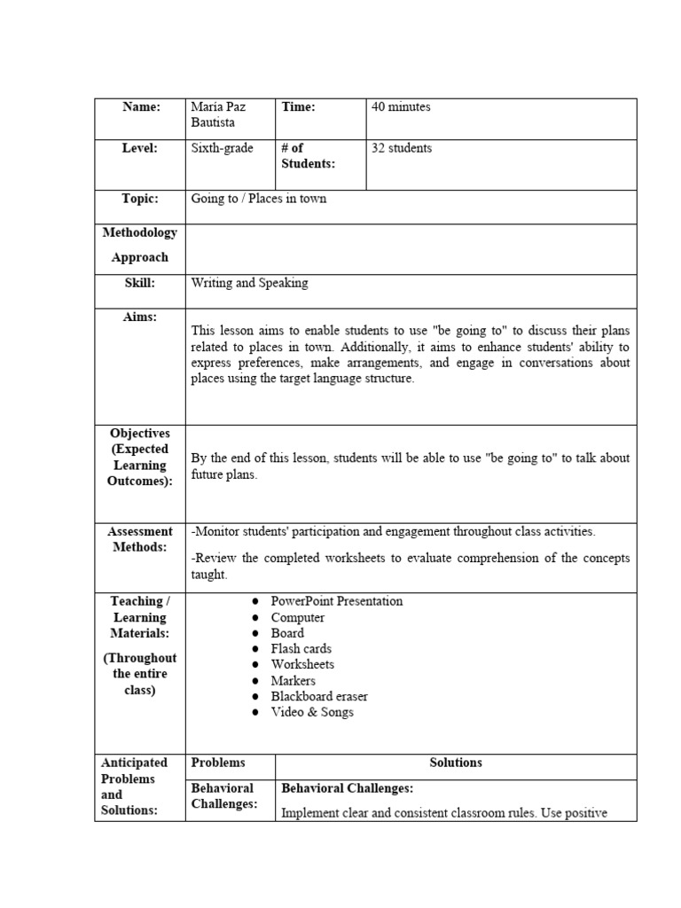 Lesson Plan | Download Free PDF | Cognitive Science | Learning