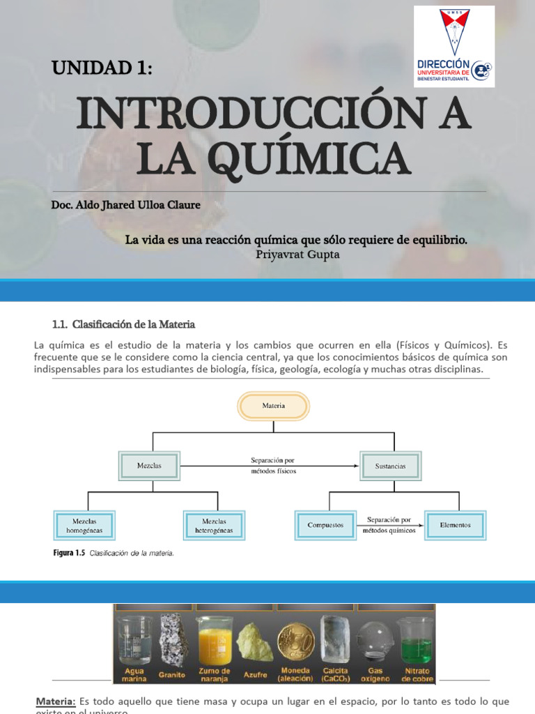 Introducción a la Química y Materia | PDF