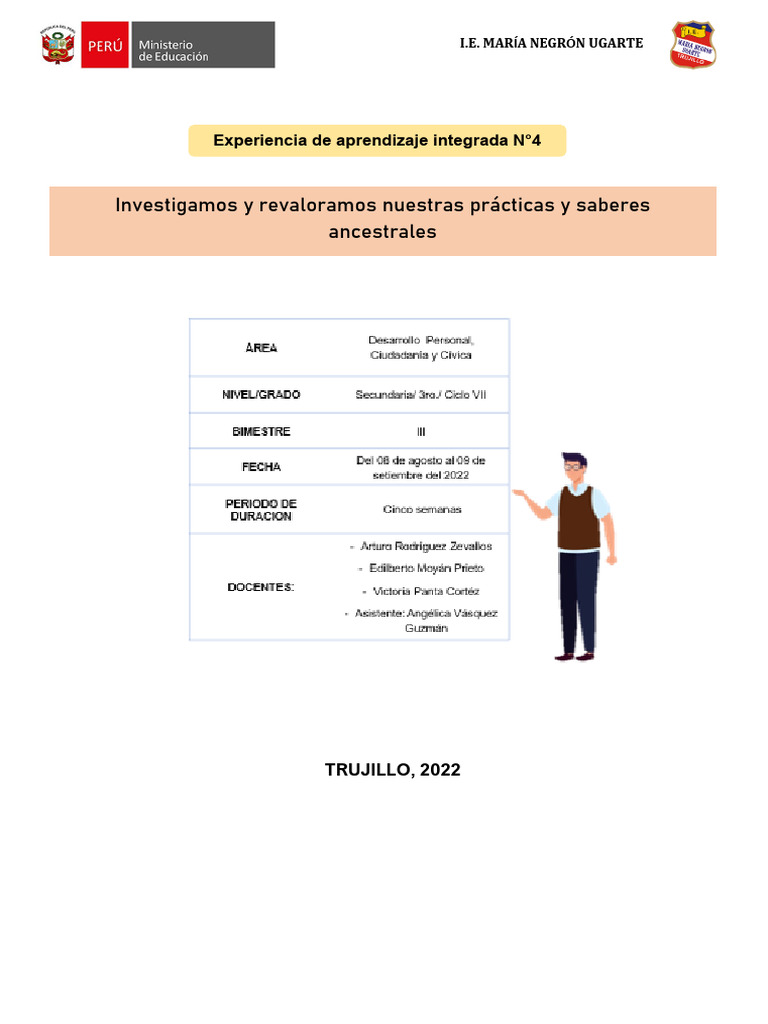 EDA 4-DPCC 3ro-2022 - COMPLETO | PDF | Perú | Documento de identidad